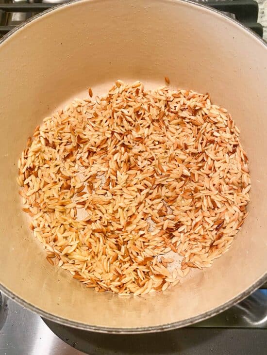 Easy Parmesan Orzo Pasta