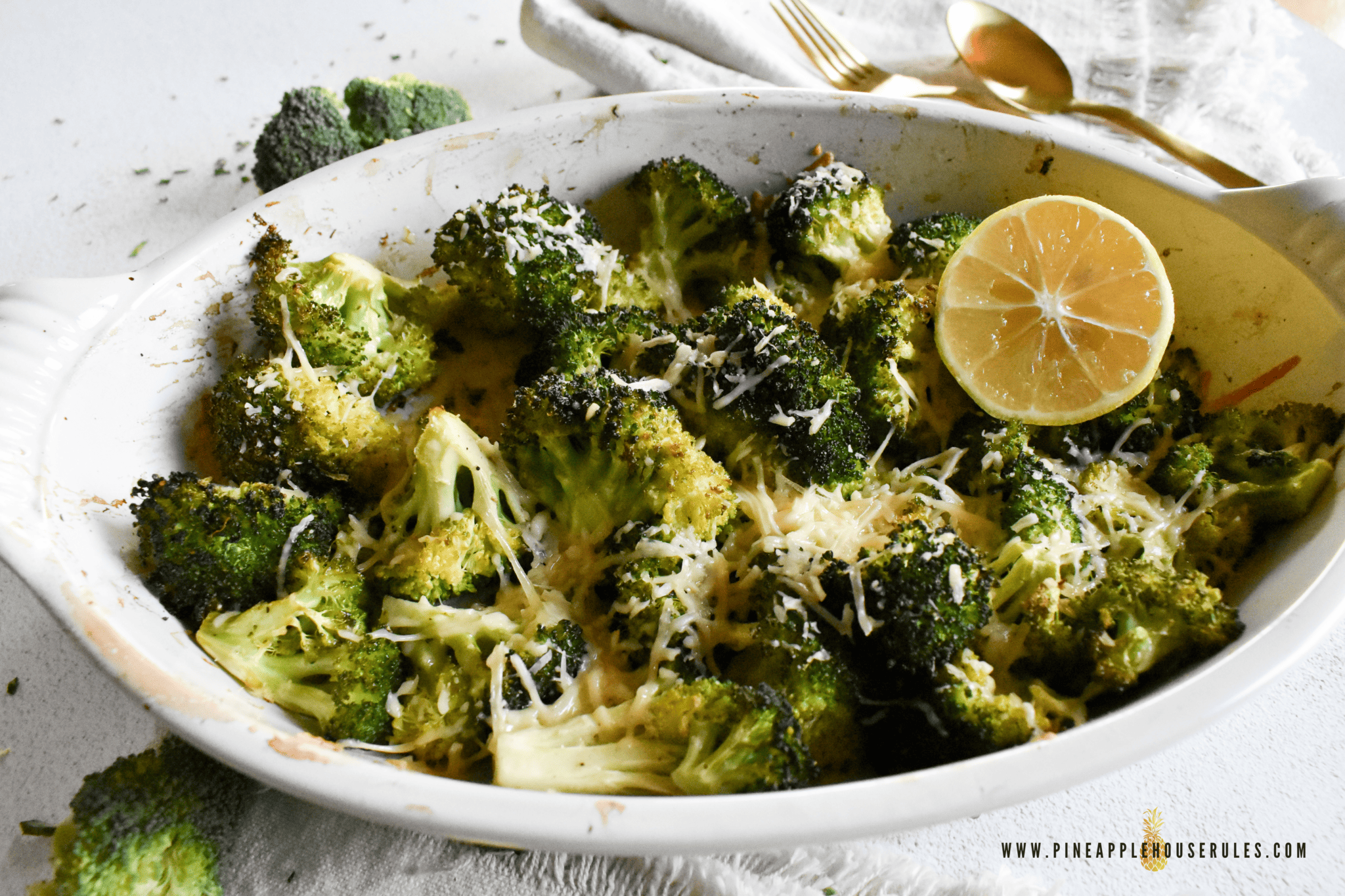 Lemon Parmesan Roasted Broccoli